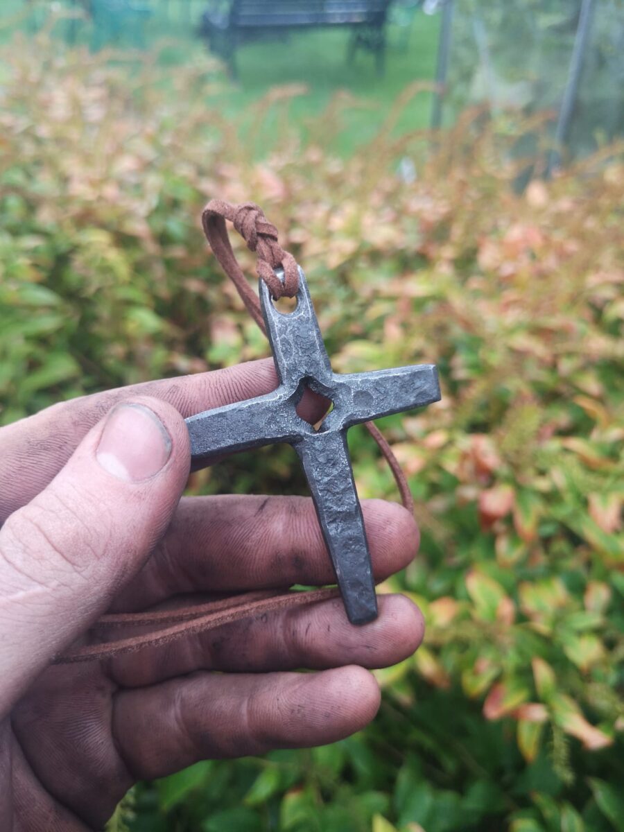 Blacksmiths Split Cross - Forged At Home